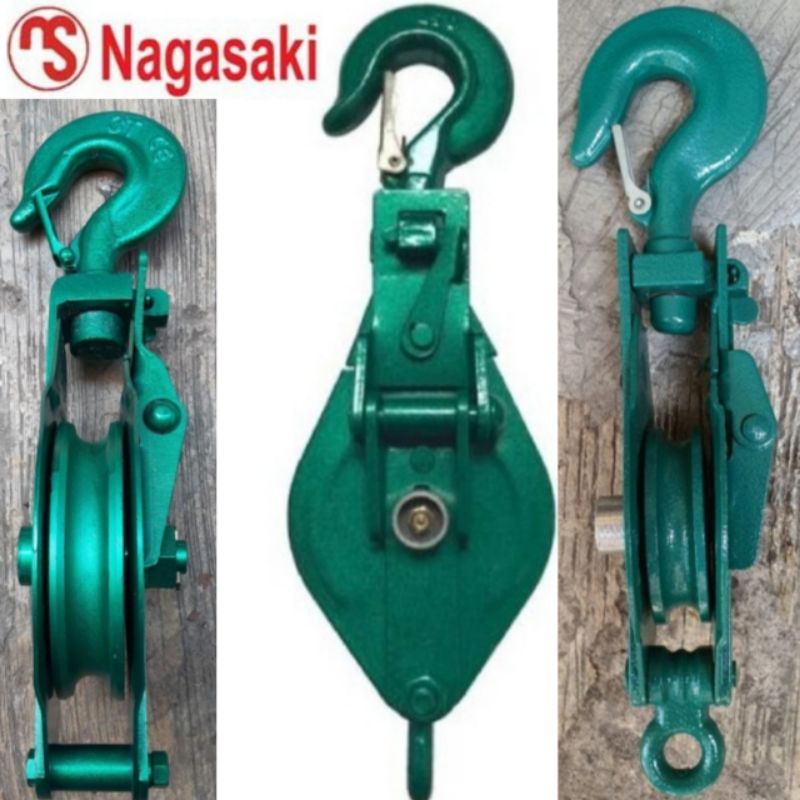 Jual snatch block 5 ton single shave block pulley Nagasaki katrol sling ...