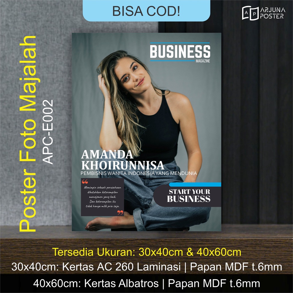 Jual Poster MDF Custom Foto Majalah APC-E002 | Shopee Indonesia