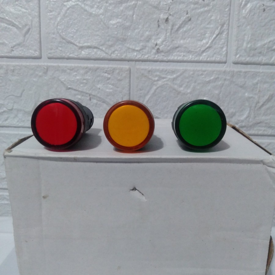 Jual pilot lamp or lampu indikator panel 220vac 22mm | Shopee Indonesia