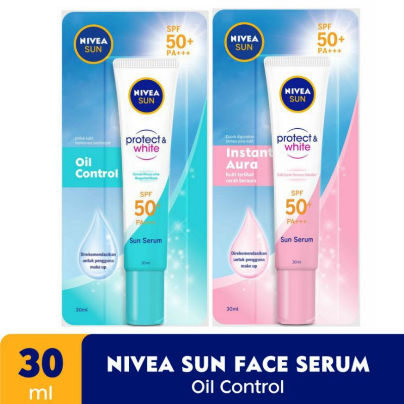 Jual Nivea Sun Face Protection Serum SPF 50+ Pa+++ Instan Aura/Oil ...