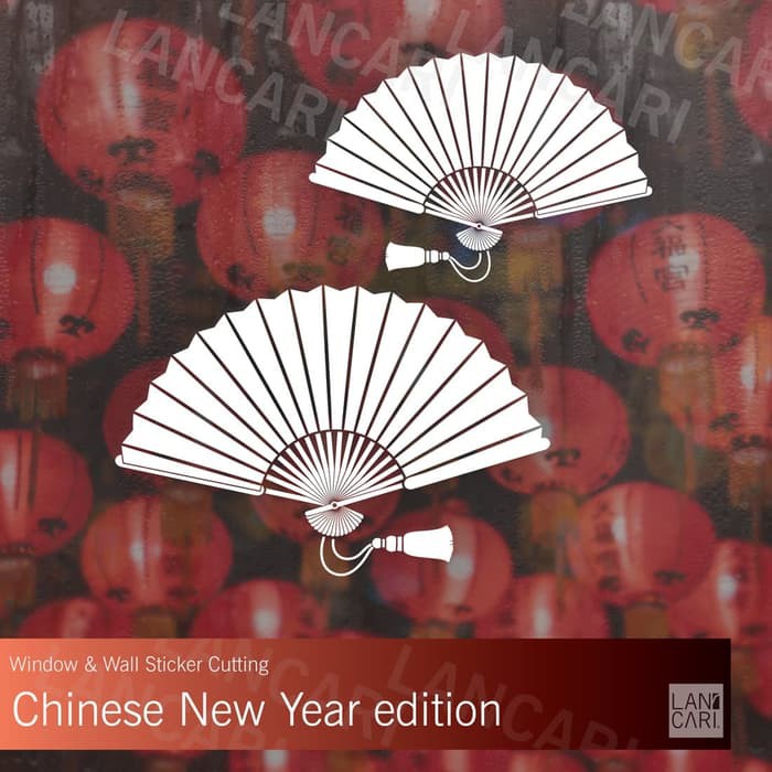 Jual Stiker Chinese new year Kipas fan Decal Sticker Cutting dinding ...