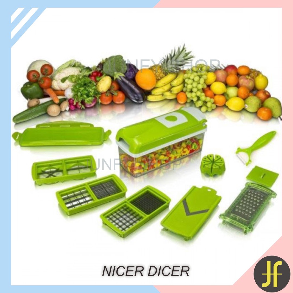 Jual J091 Genius Nicer Dicer Plus set alat potong sayur set pisau dapur ...