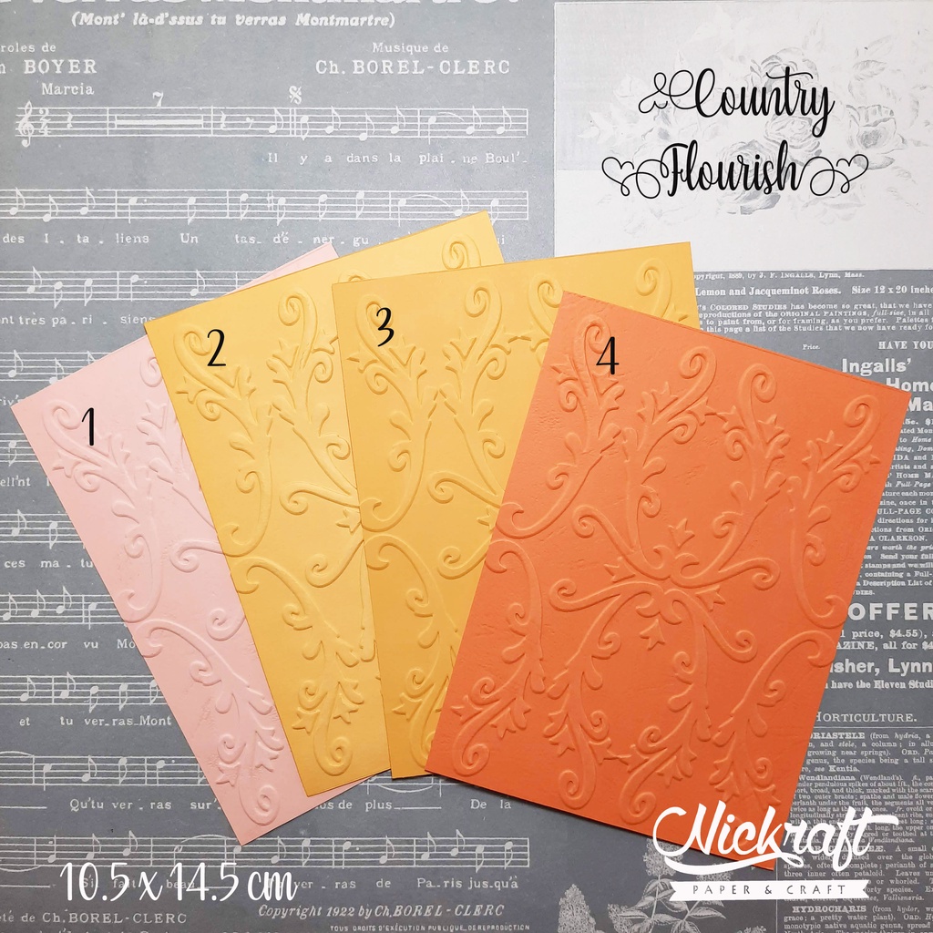 Jual Emboss Paper - COUNTRY FLOURISH - Embossing Folder Kertas Timbul ...