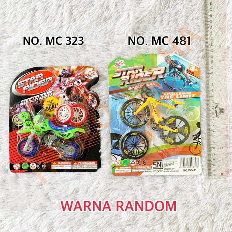 Jual MAINAN NO. MC 323 & 481 STAR RIDER MOTOR TRAIL & SEPEDA BALAP DIY ...