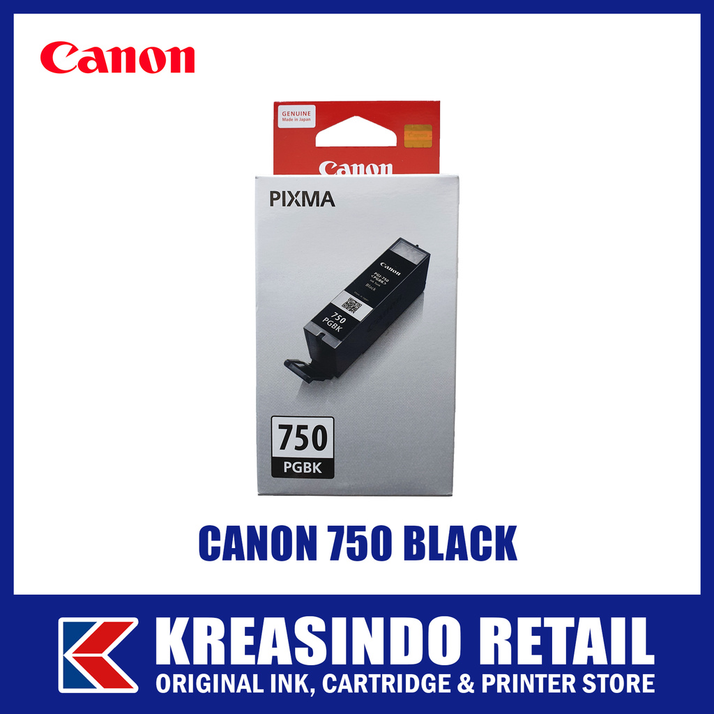 Jual Canon 750 Black (PGI-750PGBK) Tinta / Cartridge Original | Shopee ...