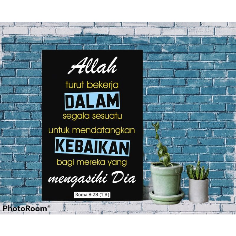 Jual hiasan dinding /pajangan dinding KUTIPAN AYAT AL KITAB / quotes ...