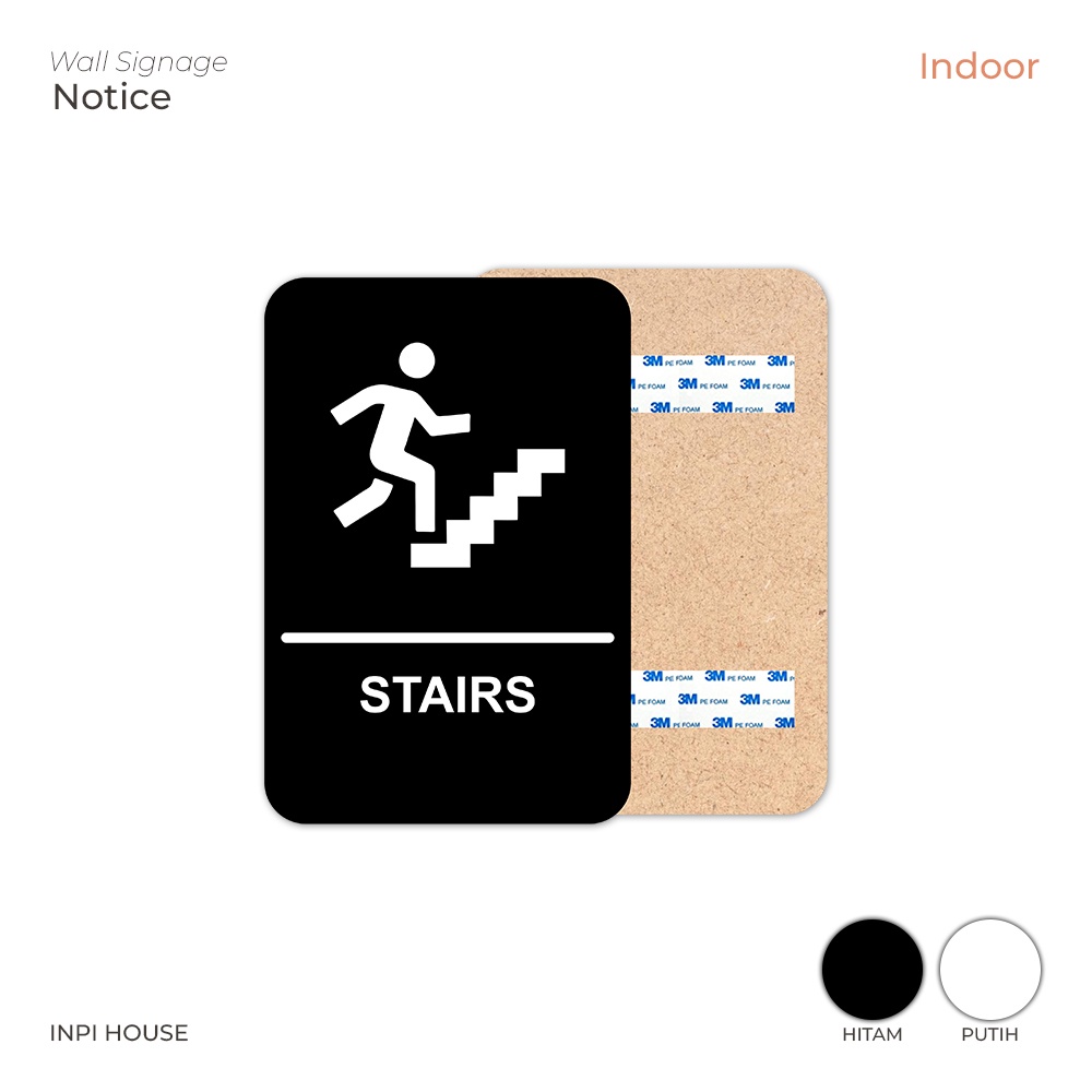 Jual papan tanda arah tangga kantor - dekorasi sign system - wayfinding ...