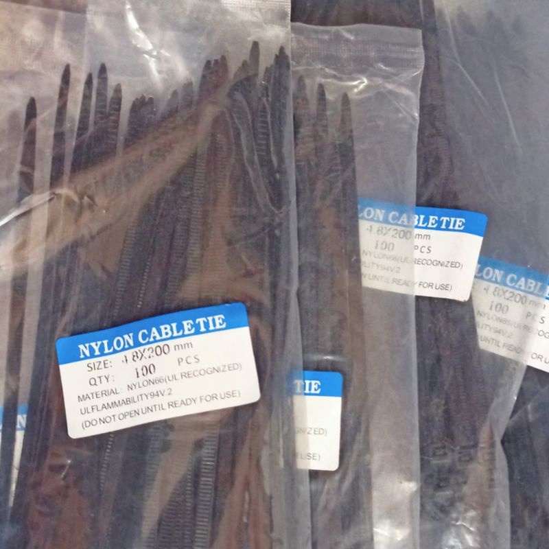 Jual Kabel Ties TEBAL 20CM 200mm x 4.8mm isi 100 pcs | Shopee Indonesia