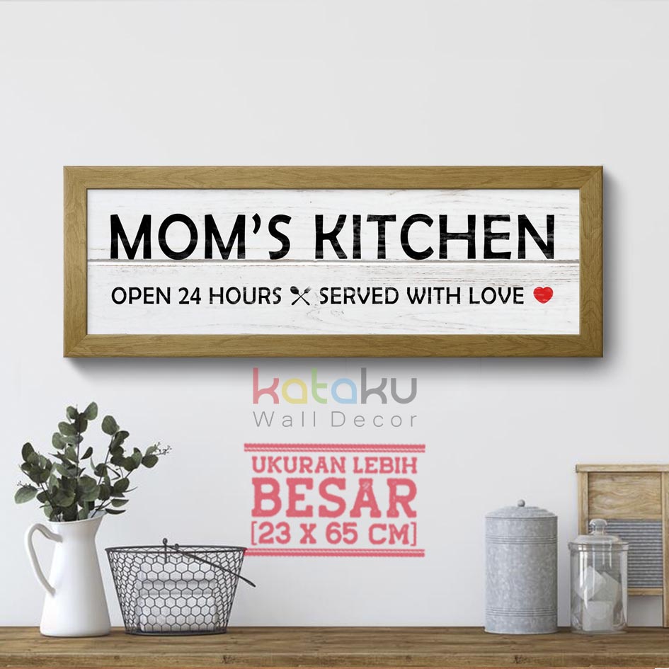 Jual Hiasan Dinding PictBox Mom's Kitchen Sign Dekorasi Dapur Ruang ...
