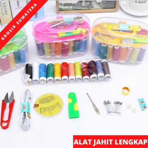 Jual ALAT JAHIT BOX PAKET LENGKAP SEWING KIT KOTAK JUMBO JAHIT SET ...