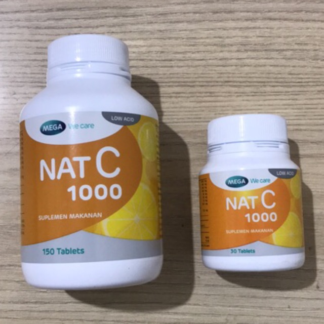 Jual Nat C 1000mg Mega We Care - Isi 10 / 30 / 150 Tablets NatC ...