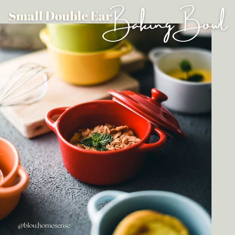 Jual Mangkok Panci Bulat Mini Baking Bowl with Lid Microwave Oven ...