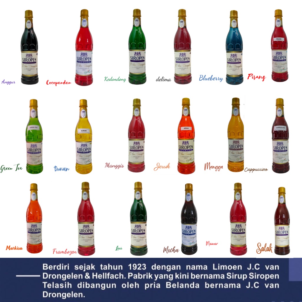 Jual GROSIR Sirup Restoran Cafe Kafe Siropen Premium 700ml Semua Varian ...