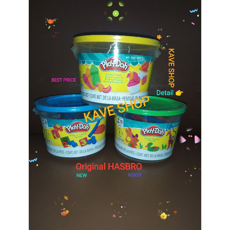 Jual Play-Doh Bucket HASBRO : Sundae - Animal - Numbers - NEW (pilih ...