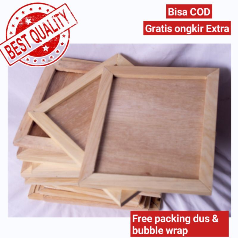 Jual Pigura Kayu Tanpa Kaca Ukuran 30x30cm,Bingkai Kayu,Frame Kayu ...