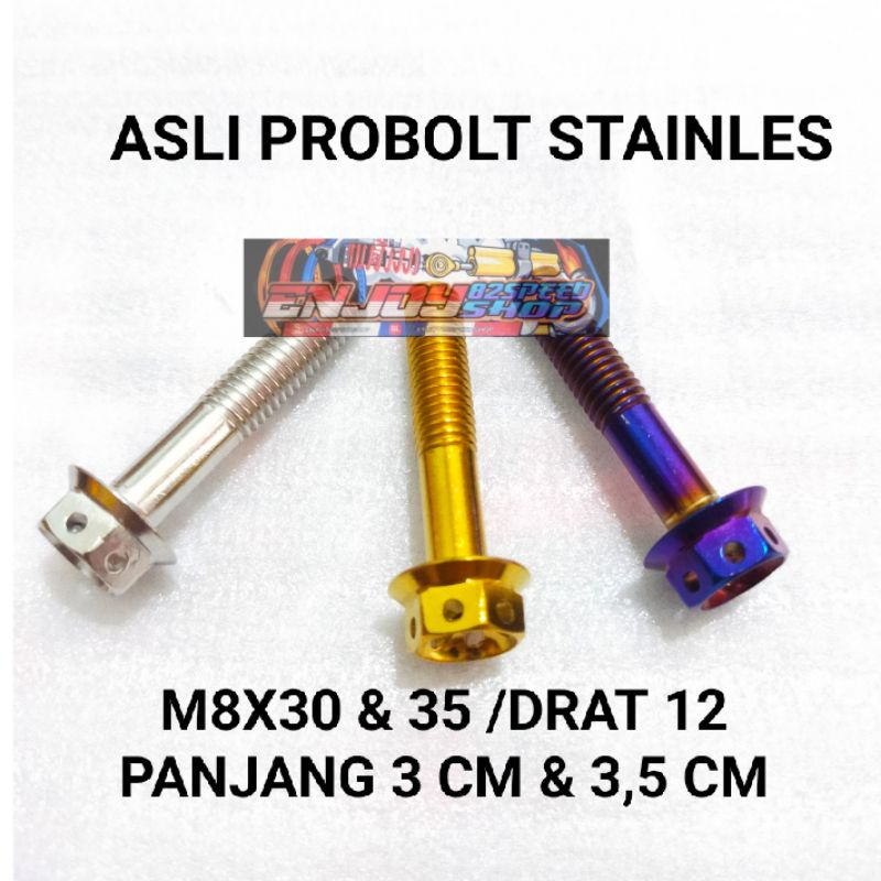 Jual Baut Pb Probolt Flower M8 x 30 atau drat 12 panjang 3 cm & 3,5 cm & 4 cm | Shopee Indonesia