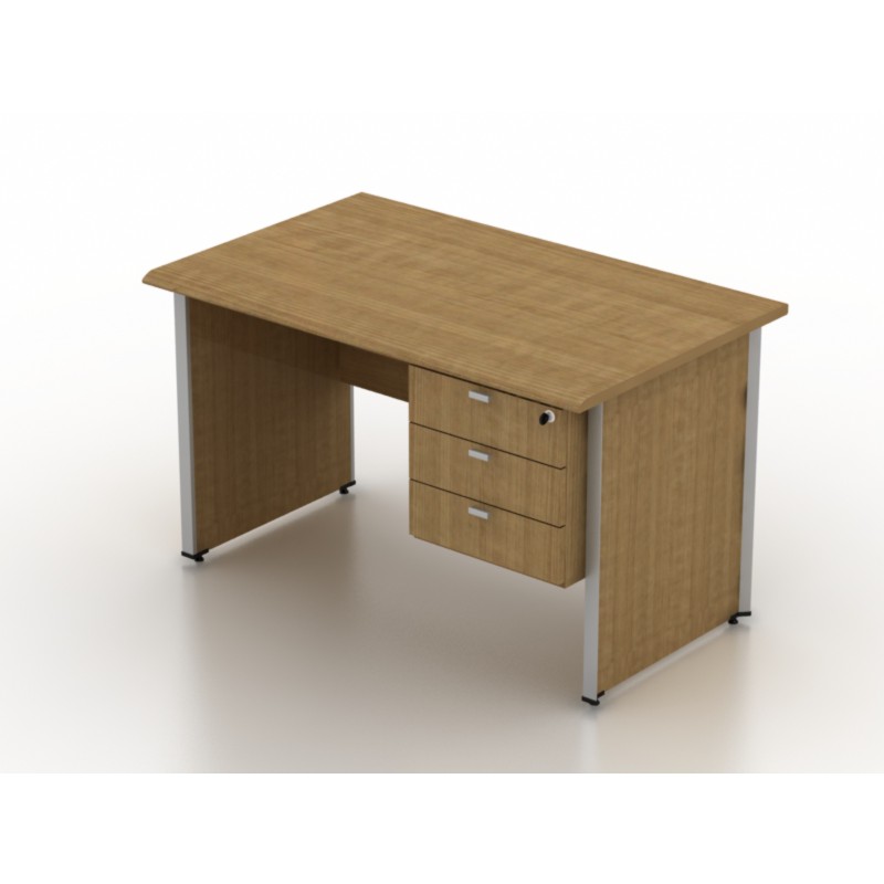 Jual Meja Kantor Powell Meja Kerja Simple POD 1260 + Laci (3 ruang laci ...