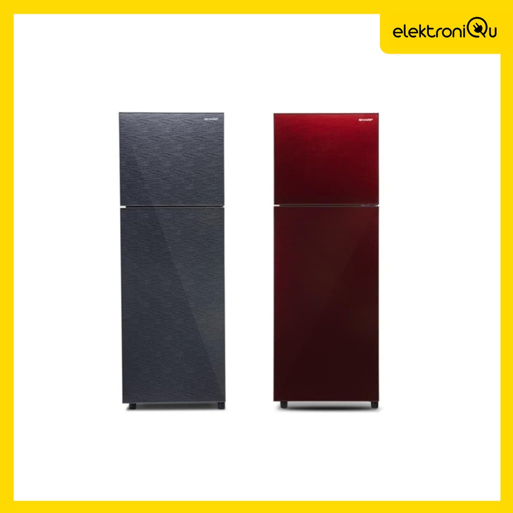 Jual LEMARI ES SHARP 2 PINTU SJ-326XG-MR/MS / KULKAS SHARP 2 PINTU SJ-326XG-MR/MS | Shopee Indonesia