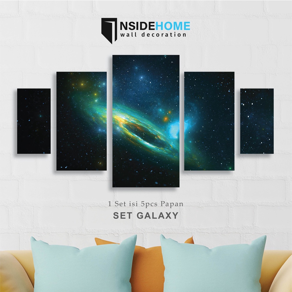 Jual [1 SET] Pajangan Rumah Galaksi Wall Decor Galaxy Poster Kayu ...
