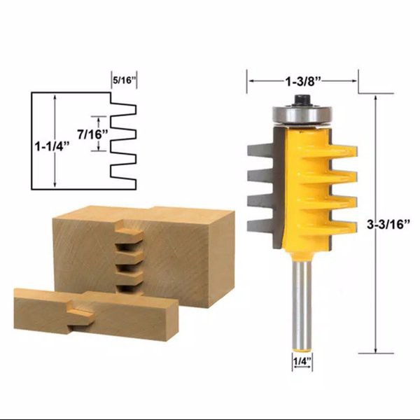 Jual Router Bit Cone Tenon Mata Router Besar Glue Joint Router Bit Cone ...