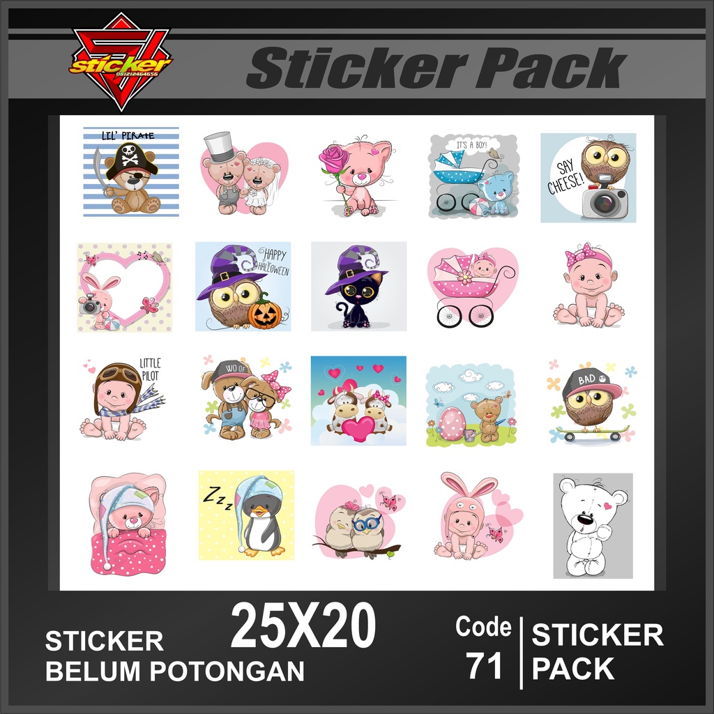 Jual SP71 Sticker Pack - Sticker Pack Racing Sticker Variasi Motor ...