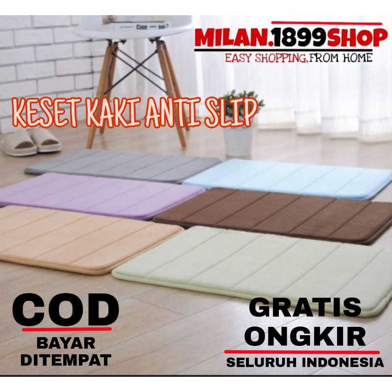 Jual KESET KAKI ANTI SLIP BAHAN MEMORY FOAM MENYERAP 40X60CM | Shopee ...