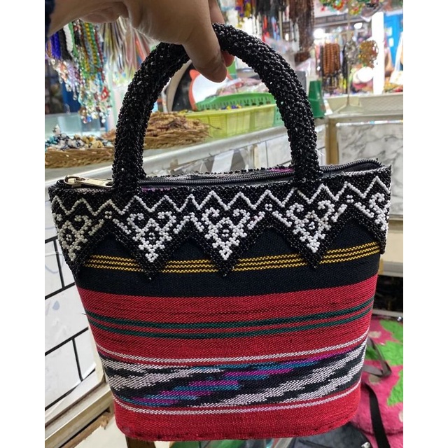 Jual tas tenun ulap doyo hiasan manik manik tas tenteng tas jinjing tas ...