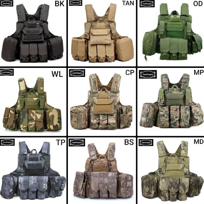 Jual Rompi CIRAS Tactical Vest Airsoft Body Armor JPC FSBE SPC Emerson ...