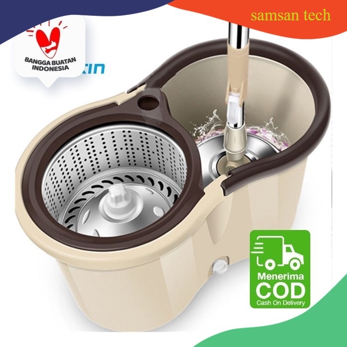 Jual Alat Pel Putar Otomatis / Super Mop / Spin Mop / Pel Lantai Dengan ...