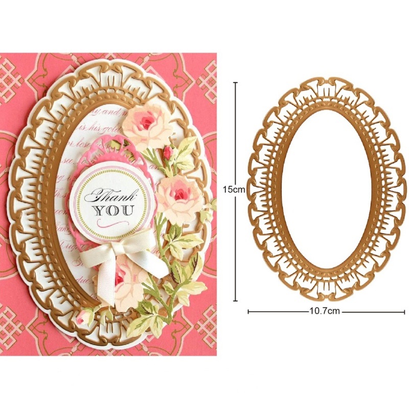 Jual Bentuk Frame Oval #160B Scrapbook Papercut Paper craft Kerajinan ...