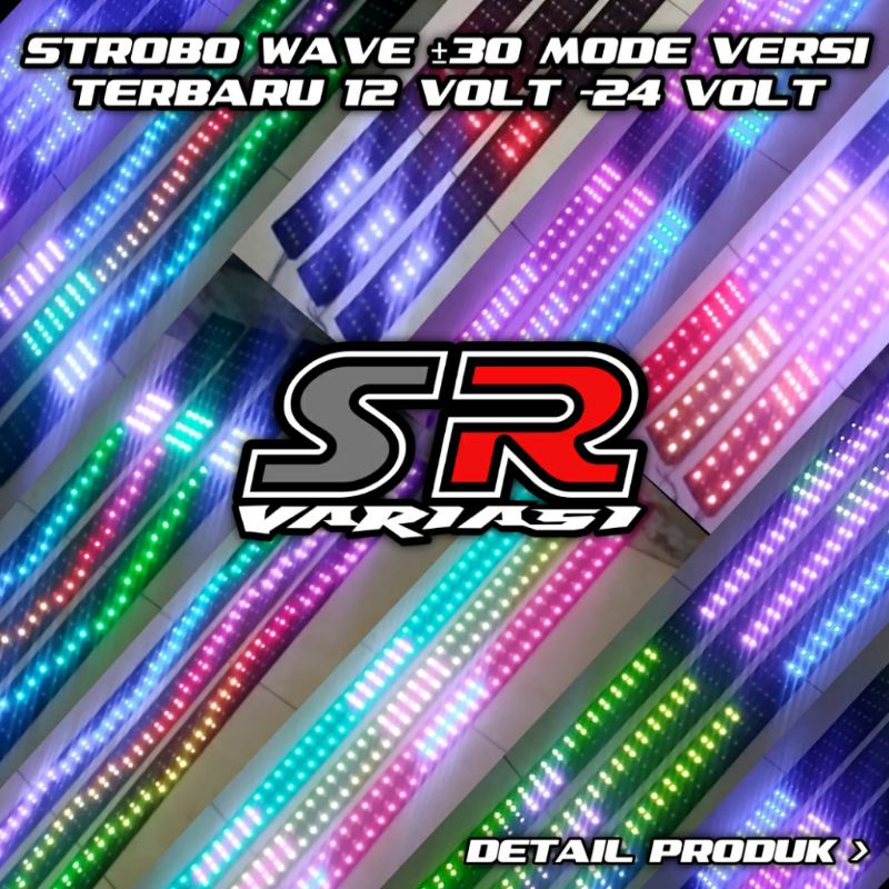 Jual Lampu led Strobo kaca model wave 4 baris 30 mode RGB versi 2 ...
