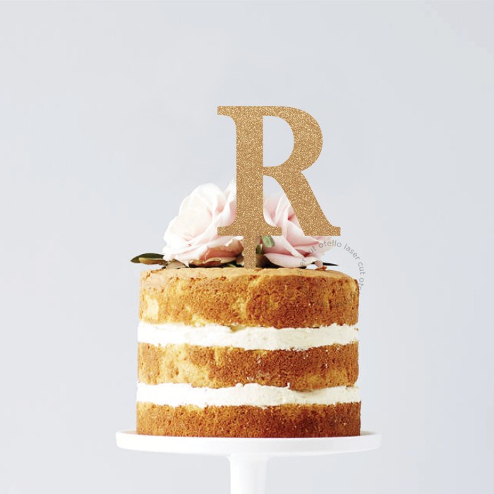 Jual Cake Topper Inisial Huruf Alphabet Akrilik Custom Caketopper ...
