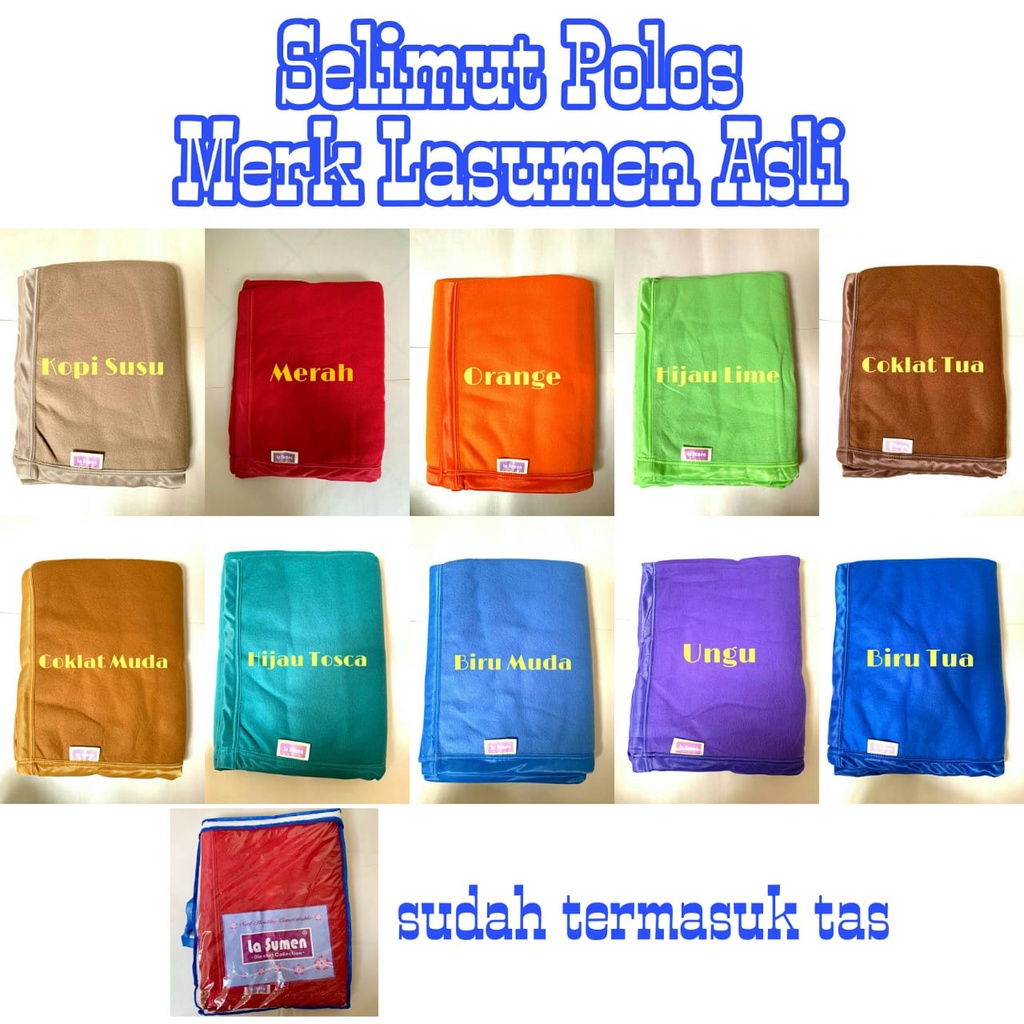 Jual Selimut Polos Selimut Hotel Penginapan Merk Lasumen | Shopee Indonesia