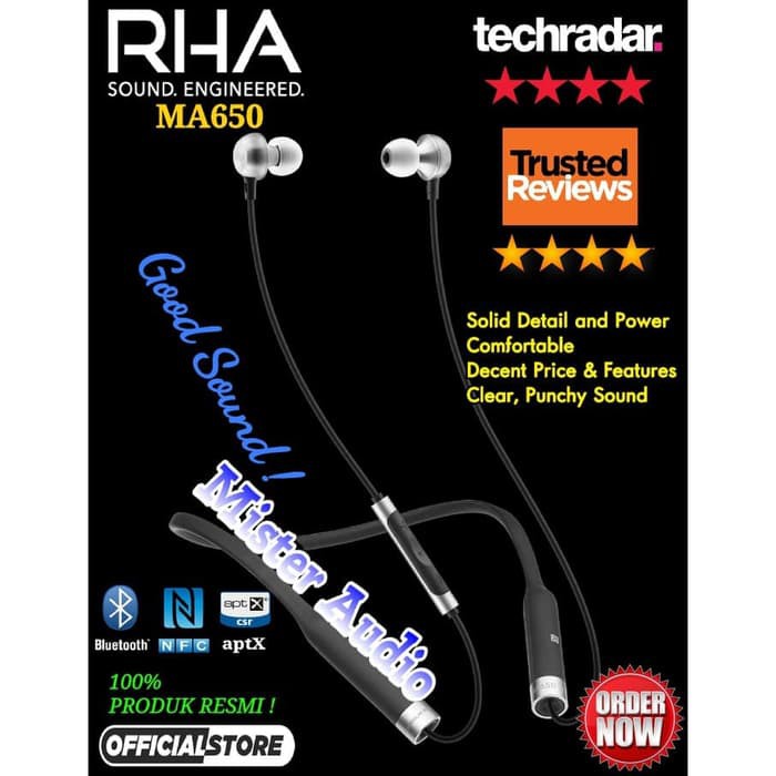 Jual RHA MA650 / MA 650 High Quality Wireless Bluetooth in-ear headphones | Shopee Indonesia