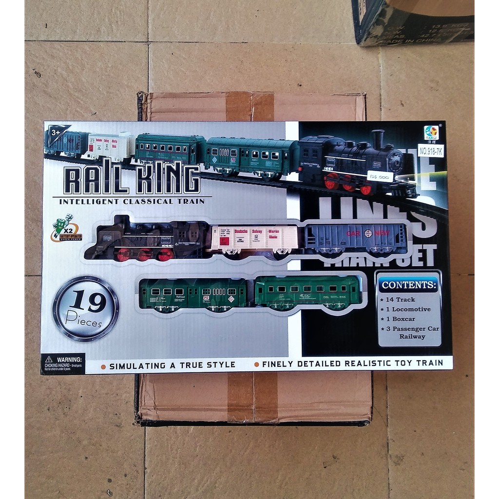 Jual MAINAN KERETA API RAIL KING 19 PCS CLASSIC TRAIN SET RAILKING ...