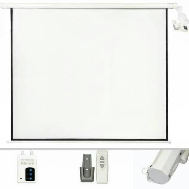 Jual Screen Projector Motorized 200" / Layar Proyektor Elektrik 200 ...