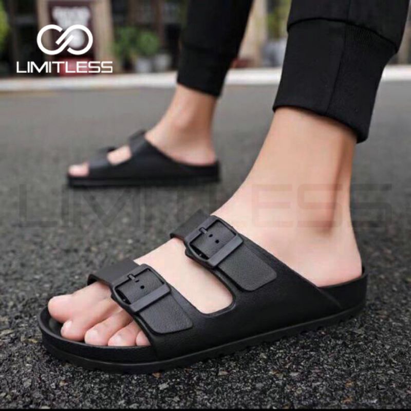 Jual Sandal Pria Selop Limitless Casual Sendal Cowok Slop Slip On ...