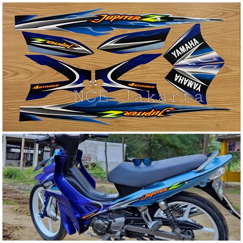 Jual STIKER STRIPING MOTOR JUPITER Z 2005 BIRU | Shopee Indonesia