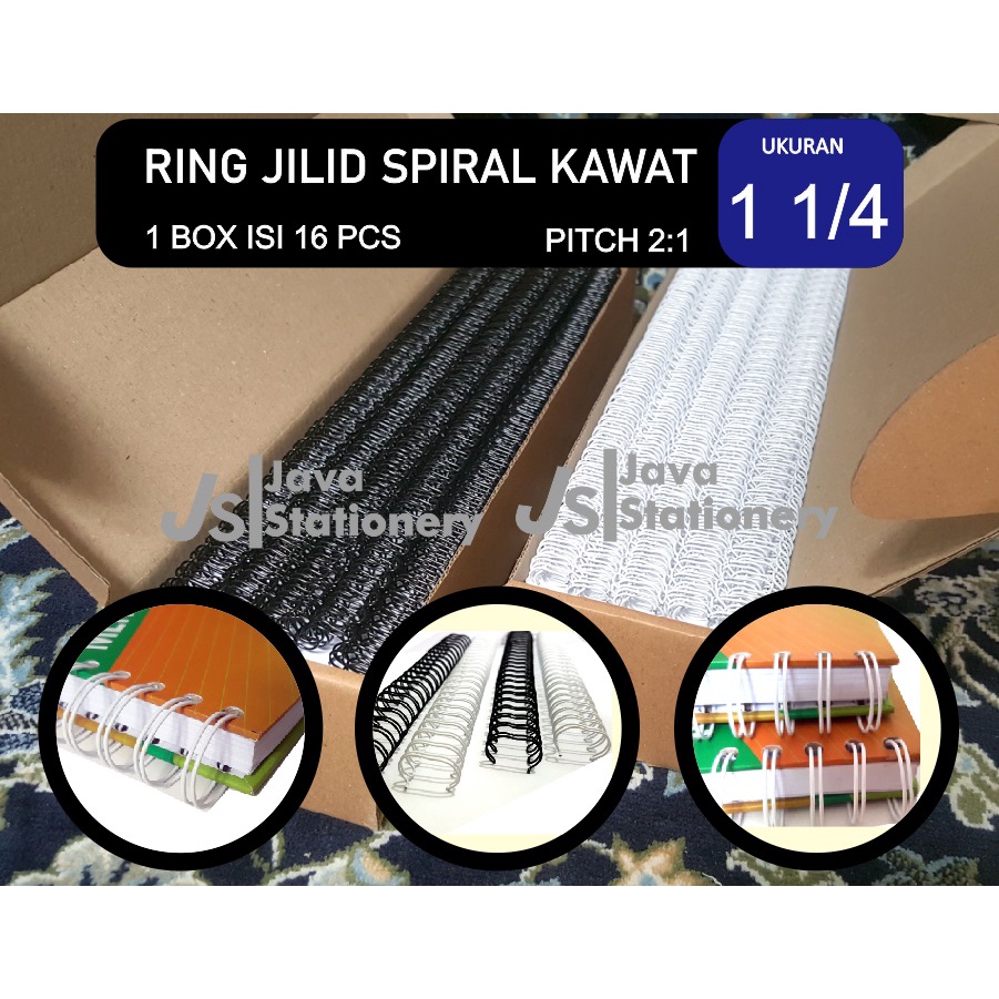 Jual Ring Kawat Jilid 1 1/4'' Pitch 2:1 - 1 Box isi 16pcs | Shopee ...