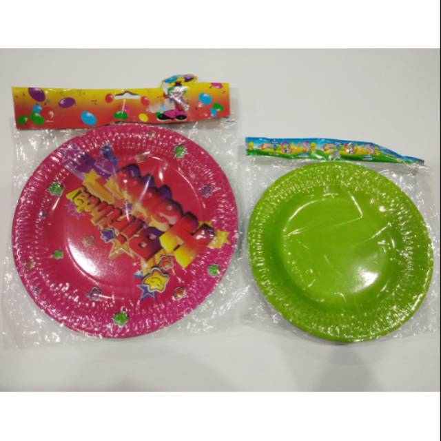 Jual Piring Ultah / Piring Kue / Piring Kertas | Shopee Indonesia