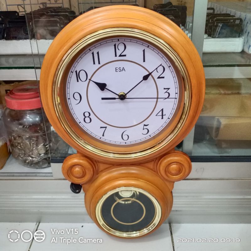 Jual Jam Dinding ESA Musik Perjam DAN Bandul Bergoyang Mesin Quartz ...