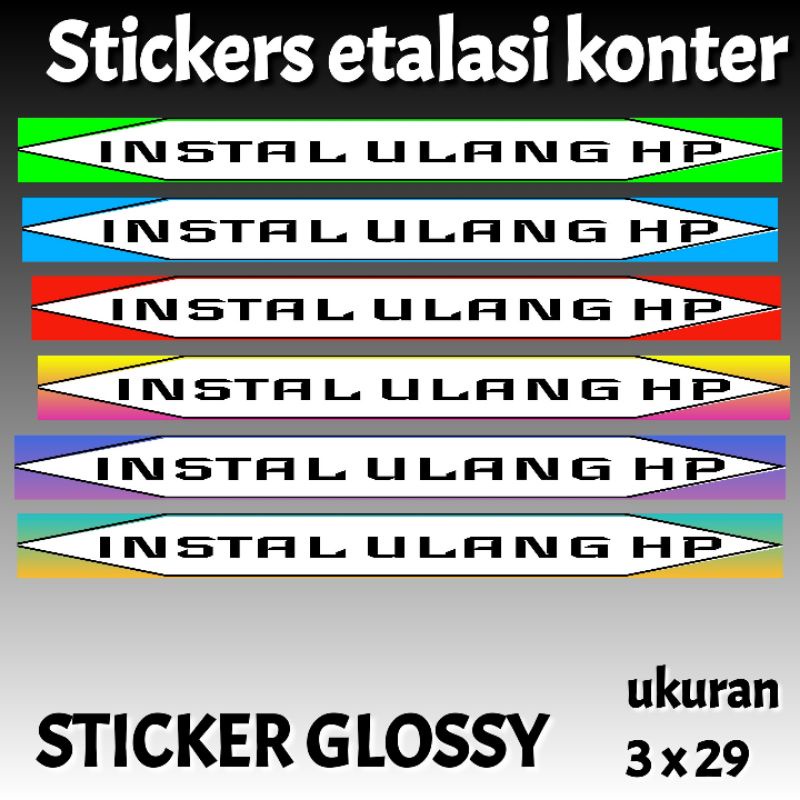 Jual STICKER ETALASI KONTER INSTALL ULANG HP | Shopee Indonesia