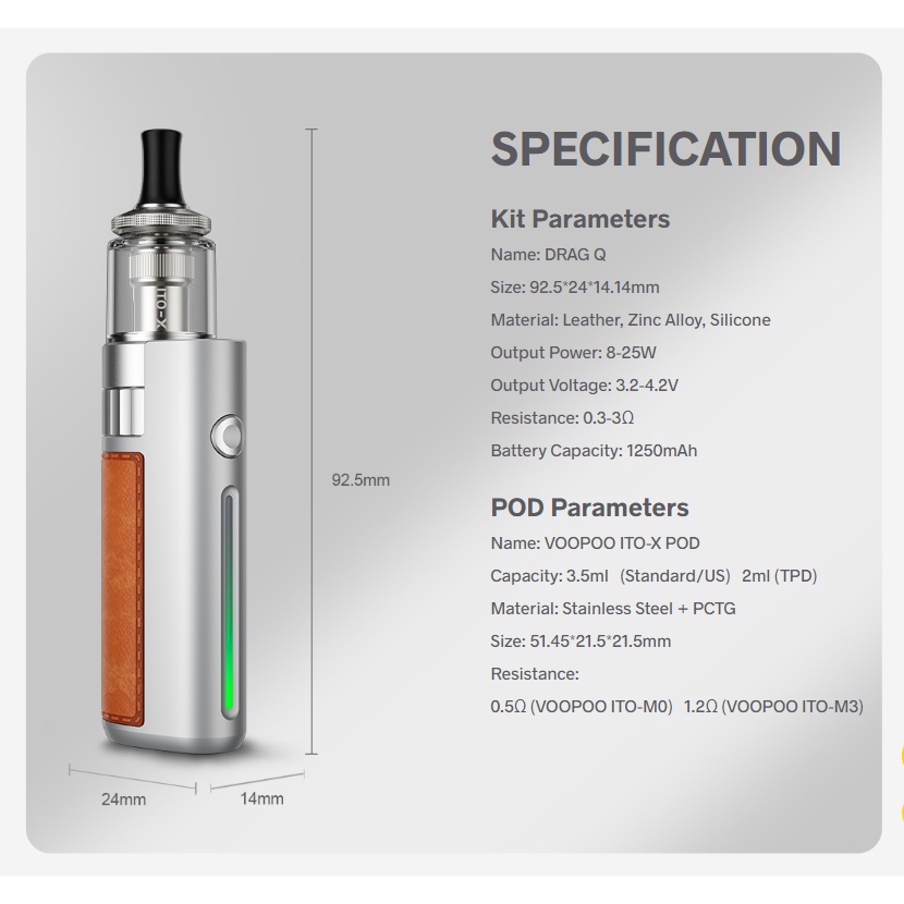 Jual DRAG VOOPOO AUTHENTIC DRAG Q POD KIT DEVICE SYSTEM | Shopee Indonesia
