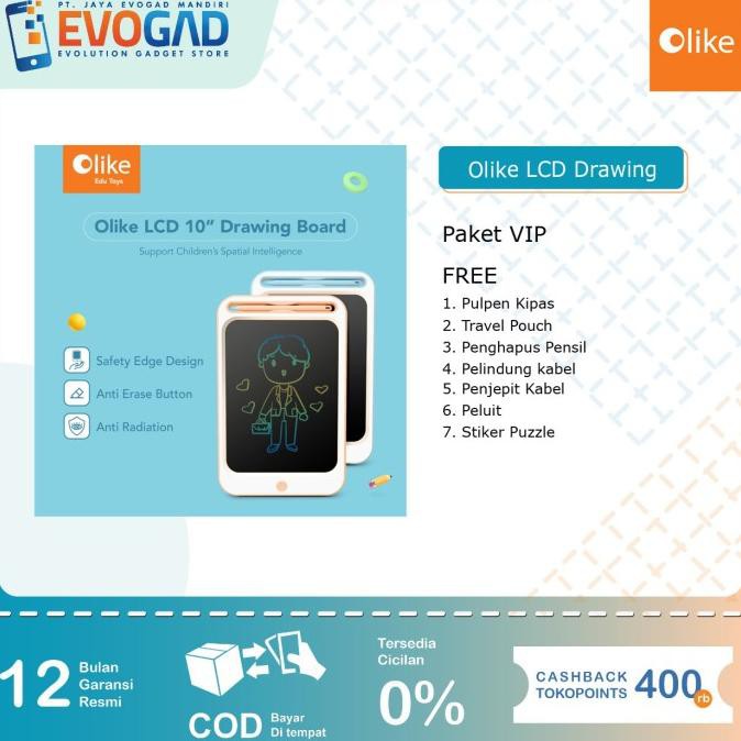 Jual Olike LCD Drawing Board 10 inch Original Mainan Anak Edukasi Anak ...