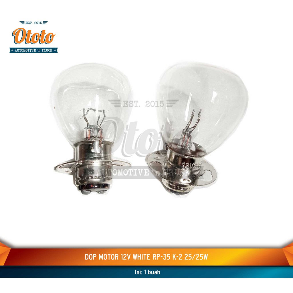Jual dop motor 12v white RP-35 k-2 25/25w - Bohlamp Balon Lampu ...