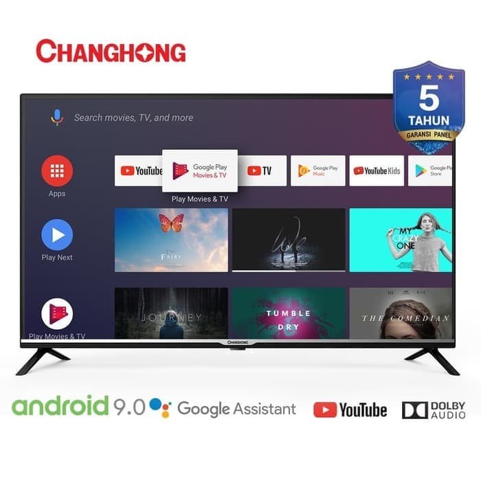 Jual LED CHANGHONG L32H4 32 INCH GOOGLE CERTIFIED ANDROID SMART TV DIGITAL | Shopee Indonesia