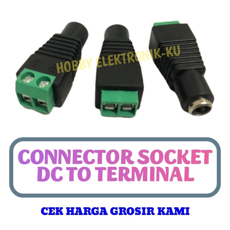 Jual CONECTOR SOCKET DC TO TERMINAL | Shopee Indonesia