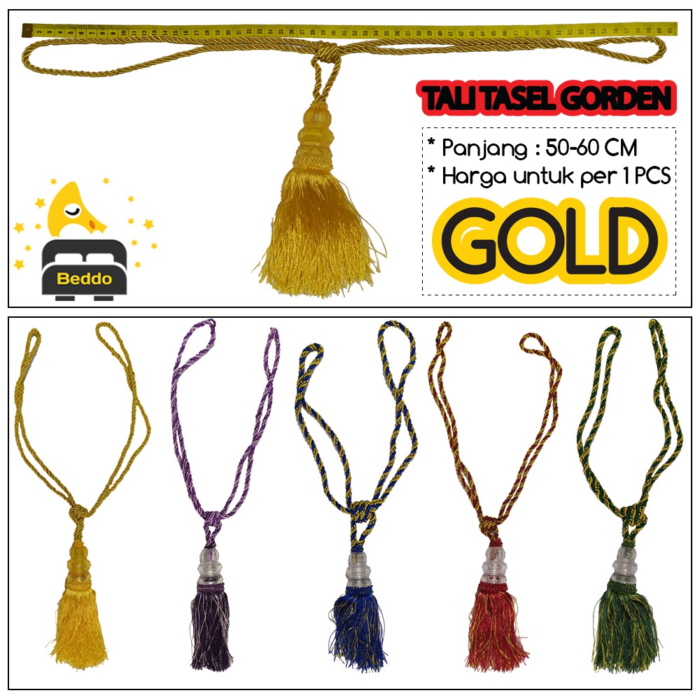 Jual Tali Gorden /Tasel Gorden Warna Abu merah Hitam Putih Biru ...
