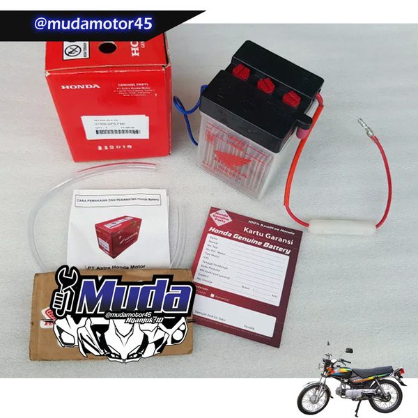 Jual AKI HONDA WIN 100 6 VOLT 31500-GF6-FM0 BATTERY 6N4-2A-4 GS ACCU ...