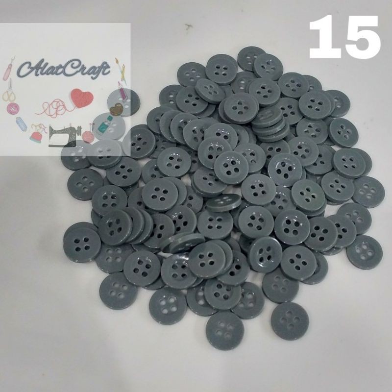 Jual 20 PCS KANCING BAJU LUBANG 4 / KANCING KEMEJA / KANCING SERAGAM ...